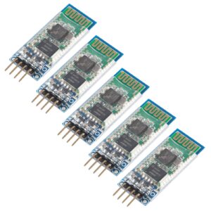 5pcs hc-06 rs232 wireless bluetooth serial port 4 pin rf transceiver board module bi-directional serial support slave and master mode