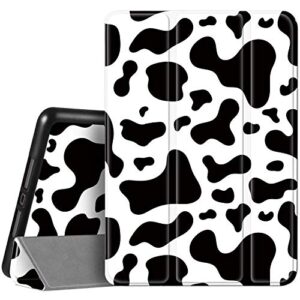 hi space for ipad 9th 8th 7th generation case for ipad 10.2 case 2021 2020 2019 cow cattle with pencil holder, shockproof protective smart cover auto sleep wake for a2270 a2428 a2429 a2197