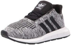 adidas originals baby boys swift run sneaker, white/black/black, 6.5 toddler us