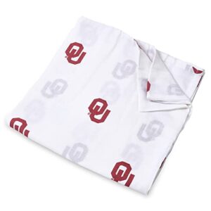 three little anchors university of oklahoma muslin swaddle blanket 47x47in