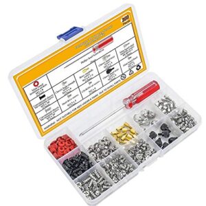 300pcs personal for computer screw standoffs set assortment kit with a screwdriver for hard drive for computer case motherboard fan powe - (size: m3/ as shown) scrw-000105