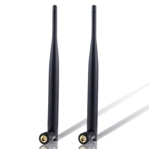 kaunosta 4g lte antenna sma male wifi antenna aerial 6dbi omnidirectional antenna (2 pack) for wireless network router outdoor security camera pci/pcie card usb adapter ip camera