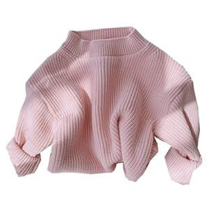 chengchuang newborn baby girls boys sweatshirt blouse pullover knit sweater warm crewneck long sleeve tops for infant toddler (b-pink, age 12-18 months)