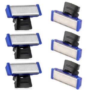 replacement heads for old version of microtouch solo mens shaver electric micro trimmer (pack of 6)