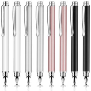 weewooday 8 pieces capacitive stylus pens for touch screen, universal disc fine point stylus pens for most touch screen smart devices, 4 colors