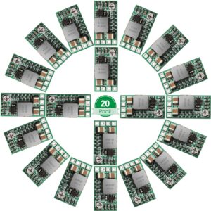 weewooday 20 pieces 5v regulator module mini voltage reducer adjustable dc 4.5-24v 12v 24v to 5v 3a volt buck converter reduced voltage regulator power supply transformer module