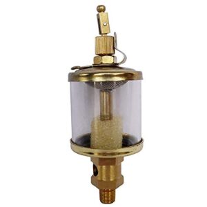 katsuso 1/4" bsp male thread copper plating sight glass gravity drip feed oiler lubricator - 50ml (1 count, 44g) - prevent corrosion