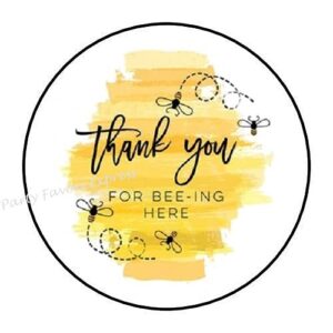 thank you for bee-ing here envelope seals labels 1.5" stickers (30)