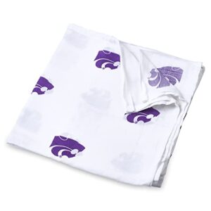 three little anchors kansas state university muslin swaddle blanket 47x47in