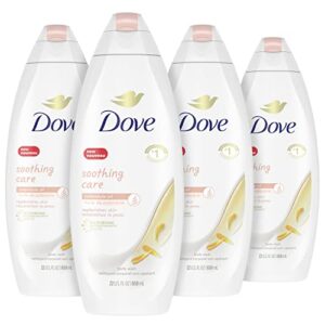 dove soothing care body wash for sensitive skin with calendula-infused oils hydrates and replenishes skin sulfate free 22 oz 4 count