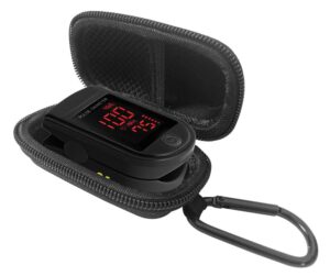 dailyu travel case for zacurate pro series 500dl fingertip pulse oximeter blood oxygen saturation monitor (case only)