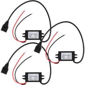 weewooday 12v to 5v dc converter buck module usb output power adapter dc to dc regulator car power converter