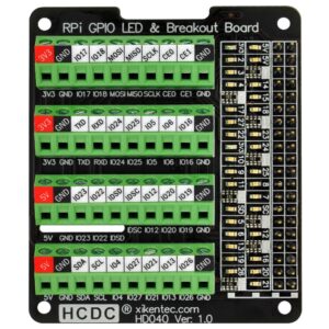 hcdc rpi gpio status led & terminal block breakout board hat for raspberry pi a+ 3a+ b+ 2b 3b 3b+ 4b