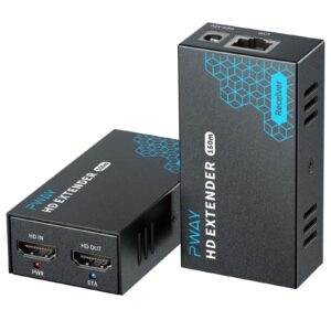 pway hdmi extender 500ft over single cat5e/6, one to multiple monitors by gigabit ethernet switch, full hd 1080p@60hz video extended