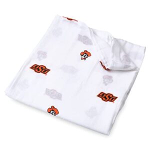 three little anchors oklahoma state university muslin swaddle blanket 47x47in