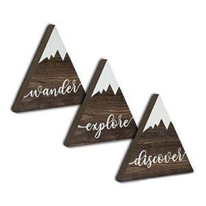 3pc mountain decor, woodland forest decor for nursery wall decor, baby decor for nursery, adventure nursery decor for boy or girl