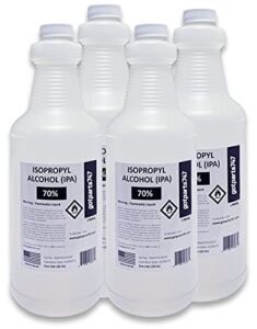 isopropyl alcohol 70% - 4 x 1000 ml (more than one gallon) usp grade ipa 70 percent - made in the usa