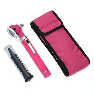 surgicalonline otoscope - ear scope with light, ear infection detector, pocket size, in 10+ colors! (pink)