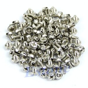 100pcs toothed hex for computer 6/32 screws hard drive pc case mboard-nickel plated g05 scrw-049836