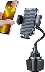 andobil upgraded cup holder phone mount [super stable & military sturdy] adjustable gooseneck 15 in cup cell phone holder for truck fit for iphone 15 14 13 12 pro max plus samsung s23 s22 all phones