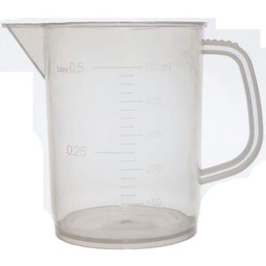 500ml plastic measuring jug, euro, short, karter scientific (single)