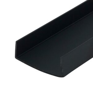 outwater plastics black 1-1/2'' styrene plastic u-channel/c-channel 72 inch lengths (pack of 10 pieces, 60 feet total)