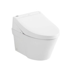 toto washlet+ ap wall-hung elongated toilet and washlet c5 and duofit in-wall 0.9 and 1.28 gpf dual-flush tank system, matte silver - cwt4263084cmfg#ms