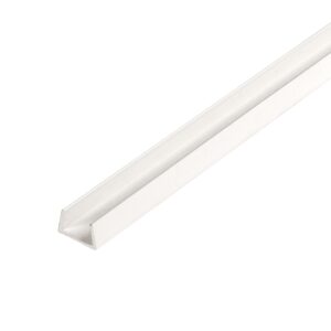 outwater plastics white 3/8'' rigid pvc plastic u-channel/c-channel 72 inch lengths (pack of 10 pieces, 60 feet total)