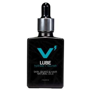 volt lube mens beard oil & hair softener with jojoba & argan oil, 1 fl oz (30 ml) bottle unscented