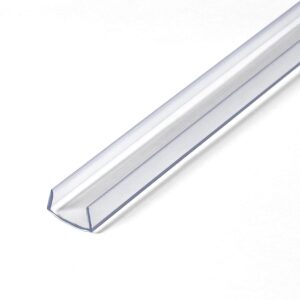 outwater plastics clear 1/2" rigid vinyl plastic u channel c channel 72 inch lengths (pack of 18 pieces, 108 feet total)