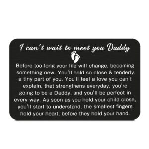 new dad wallet insert card daddy to be gifts pregnancy baby announcement gifts for him new father soon to be daddy gifts for men first time dads gifts from new mommy christmas father’s day