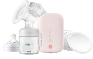 philips avent single electric breast pump advanced, with natural motion technology, scf391/61, pink