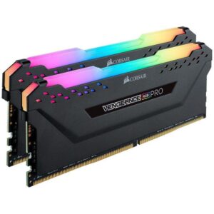 corsair vengeance rgb pro 32gb (2x16gb) ddr4 3000 (pc4-24000) c16 desktop memory – black