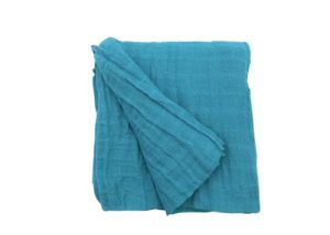 cute new york premium cotton muslin swaddle blankets for new born boys girls (lake)