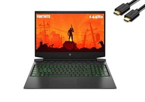 hp pavilion 16-a0076ms 16.1" fhd 1080p 144hz ips gaming laptop (intel 6-core i7-10750h, 16gb ddr4 ram, 512gb pcie ssd, geforce gtx 1650 ti) type-c, rj-45, backlit, windows 10, ist hdmi cable