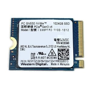 western digital 1tb ssd pc sn530 m.2 2230 pcie gen3 x4 nvme 1024gb sdbptpz-1t00