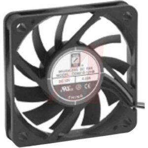 od6010-12lb21 dc fan, 12v, 60x60x10mm, 14cfm, 26dba, 1.2w, 3400rpm, wire leads