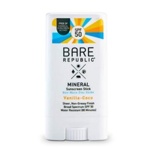 bare republic tinted mineral sunscreen spf 30 sunblock face lotion, sheer and non-greasy finish, 1.7 fl oz