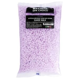 waxness spa choice purple jasmine demi creamy no rosin hard wax beads 2.2 lb / 1 kg