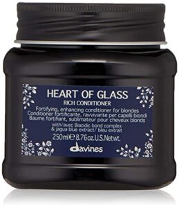 davines heart of glass rich conditioner for blonde care, 8.76 oz.