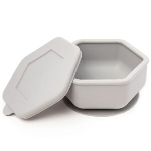 tiny twinkle grey silicone bowl, 1 ea