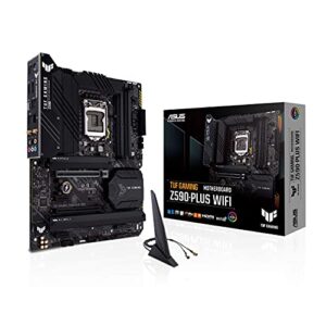 asus tuf gaming z590-plus wifi 6 lga 1200 (intel 11th/10th gen) atx gaming motherboard (pcie 4.0, 3xm.2/nvme ssd, 14+2 power stages, usb 3.2 front panel type-c,2.5gb lan, thunderbolt 4, aura rgb)