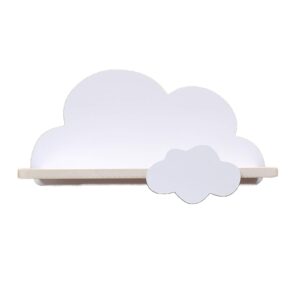 haomian cloud shelves for children’s nursery or bedroom - kids nursery room shelves,floating bedroom baby book shelf storage shelf, cloud floating wooden shelf wall decoration,white