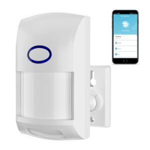 wireless smart motion sensor: pir motion detector alert, wifi infrared home security alarm system, tuya app control, no hub required, smart home sensor motion for home,business