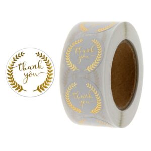 vxkbiixxcs-o stickers, 500 pieces/roll twig thank you sticker gold foil seal label wedding party stationery