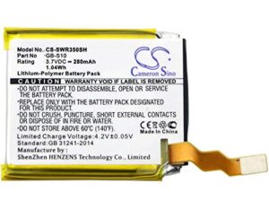 battery for sony smartwatch 3 swr50 gb-s10 gb-s10-353235-0100 lionx