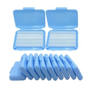 orthodontic wax for braces, hrasy 10 pack dental wax brace wearer wax for relieving irritation and pain, blue mint flavor