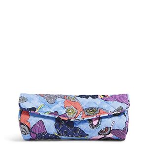 vera bradley women's cotton on a roll makeup brush & pencil case, butterfly by - recycled cotton, one size