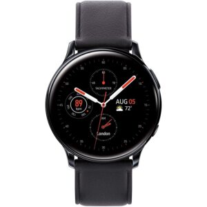 samsung galaxy watch active2 lte smartwatch (stainless steel, 40mm, black) (renewed)