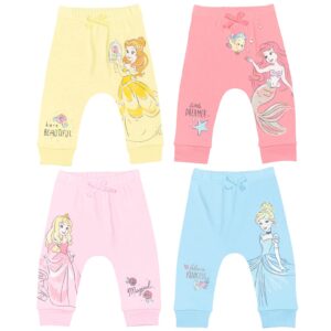 disney princess belle aurora cinderella infant baby girls 4 pack pants 12 months